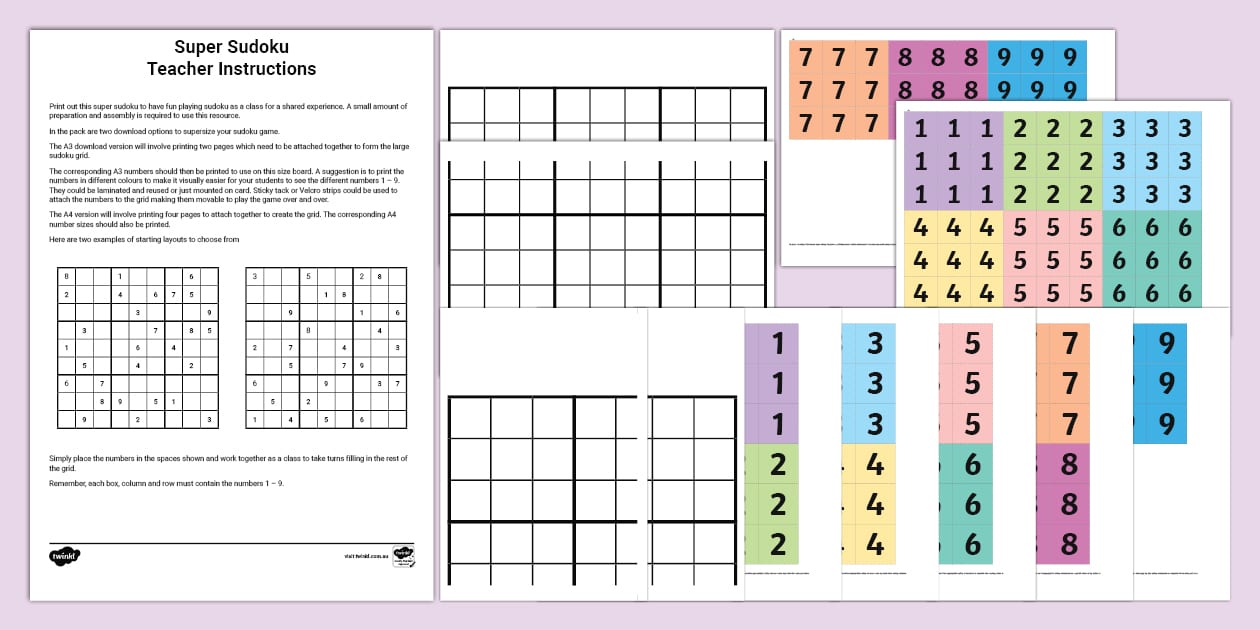 Giant Sudoku - Problem-Solving | Twinkl Australia - Twinkl