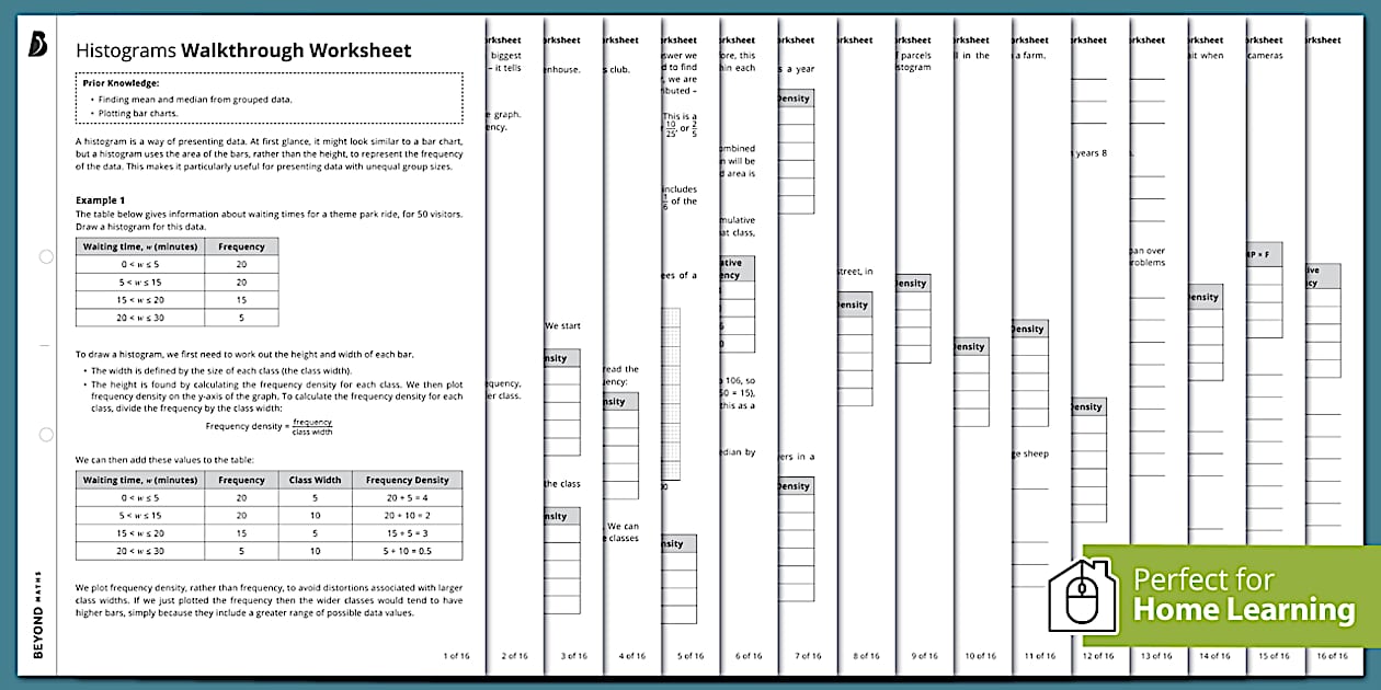 👉 Histograms Worksheet | GCSE Maths | Beyond Secondary