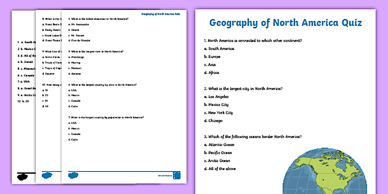 Crash Course Podcast Geography of North America Quiz