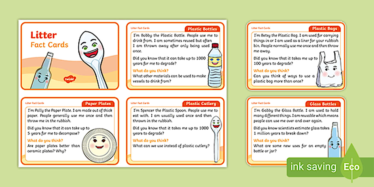 Litter Fact Cards
