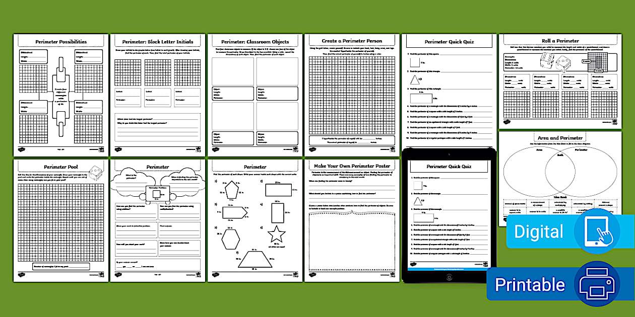 Third Grade Perimeter Activity Pack (teacher made) - Twinkl