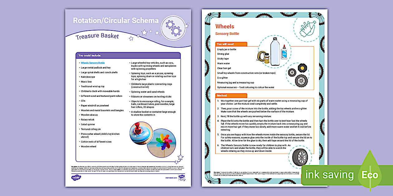 Rotation/Circular Schema Treasure Basket Ideas Sensory Play