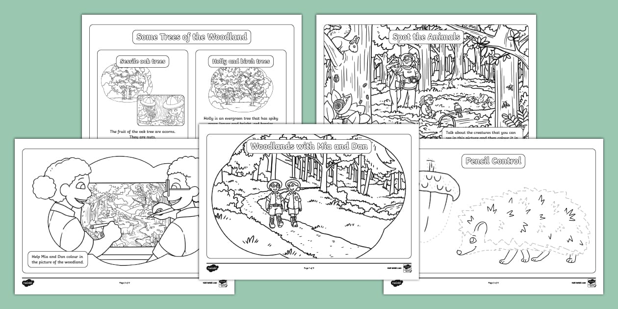 Woodlands with Mia and Dan Colouring and Activity Booklet