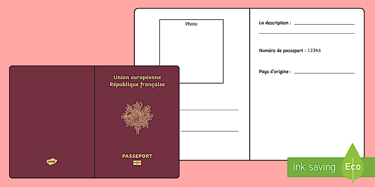 Sample French Passport | CfE First Level Resources | Twinkl