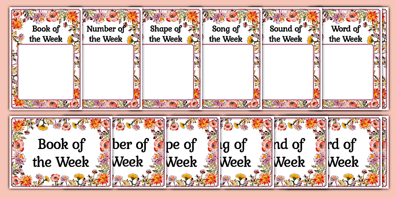 Wildflower Botanical Themed Classroom Display Posters