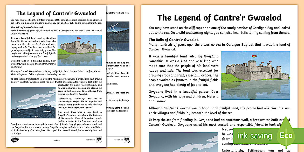 Welsh Myths and Legends: Cantre'r Gwaelod Story Page