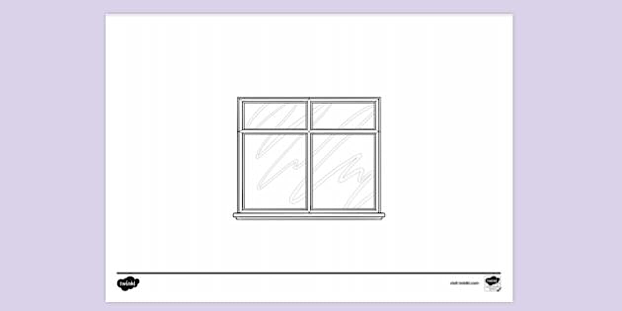 Classroom Window | KS1 Colouring Sheets | Twinkl Resources
