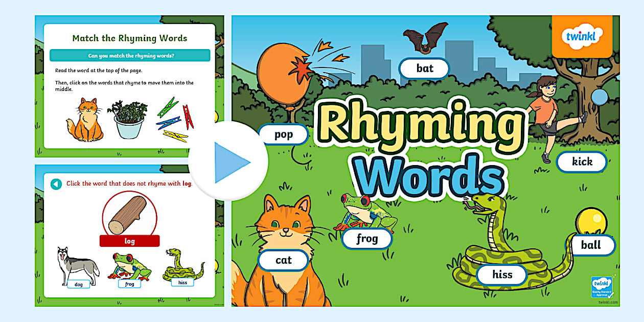 First Rhyming Words PowerPoint - Primary Teaching Resources
