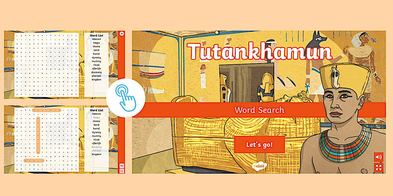 Tutankhamun Interactive Word Search (teacher made) - Twinkl