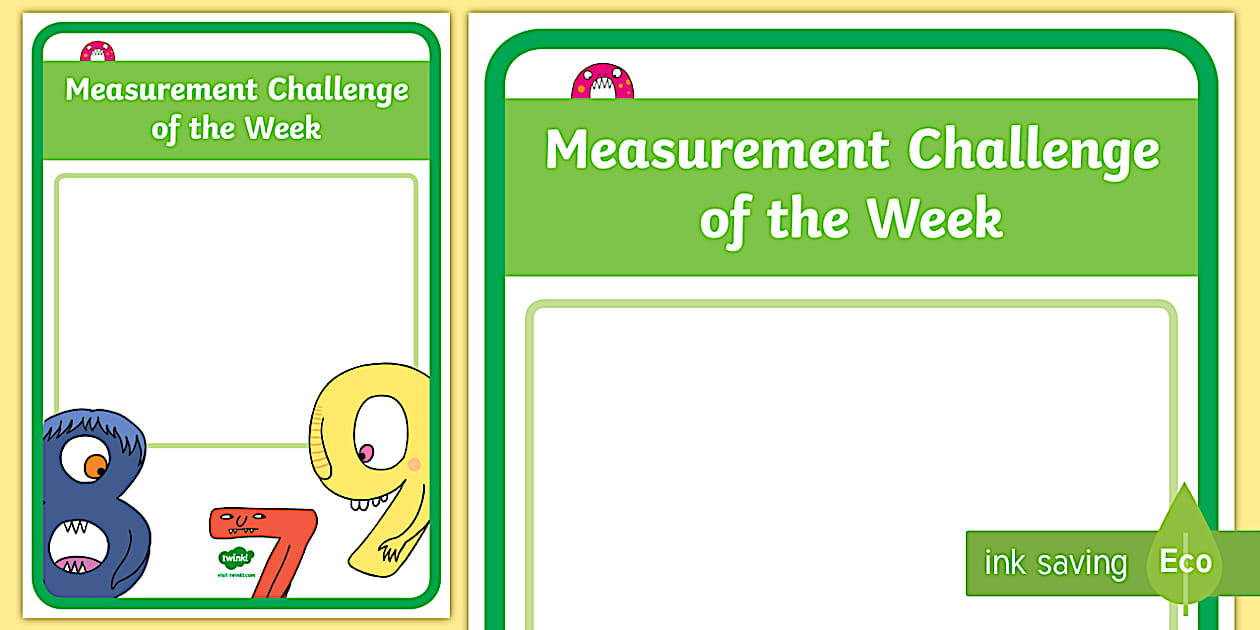 Measurement Challenge of the Week Display Poster - Twinkl