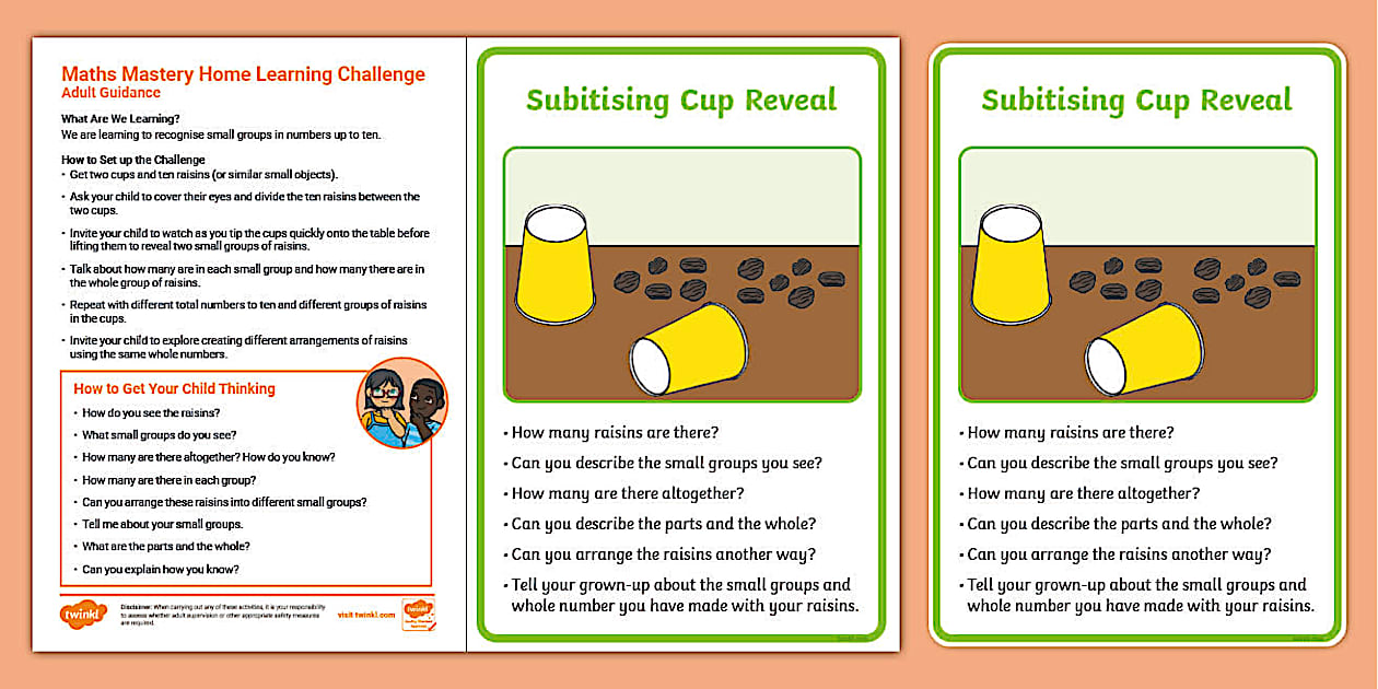 👉 Maths Conceptual Subitising to 10 Home Learning Cup Reveal 👉 Maths Conceptual Subitising to 10 Home Learning Cup Reveal