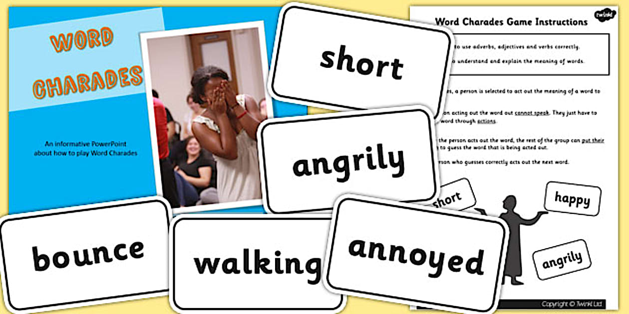 Charades Lesson Plan - Word Charades Activity Pack - Twinkl
