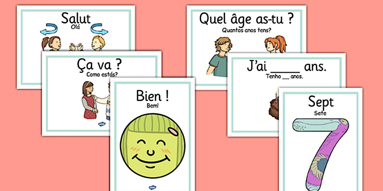 French Getting to Know You Display Posters Portuguese Translation