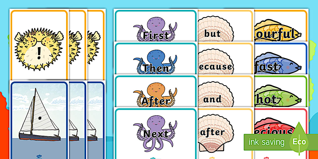 Cursive Under the Sea VCOP Display Pack (teacher made)