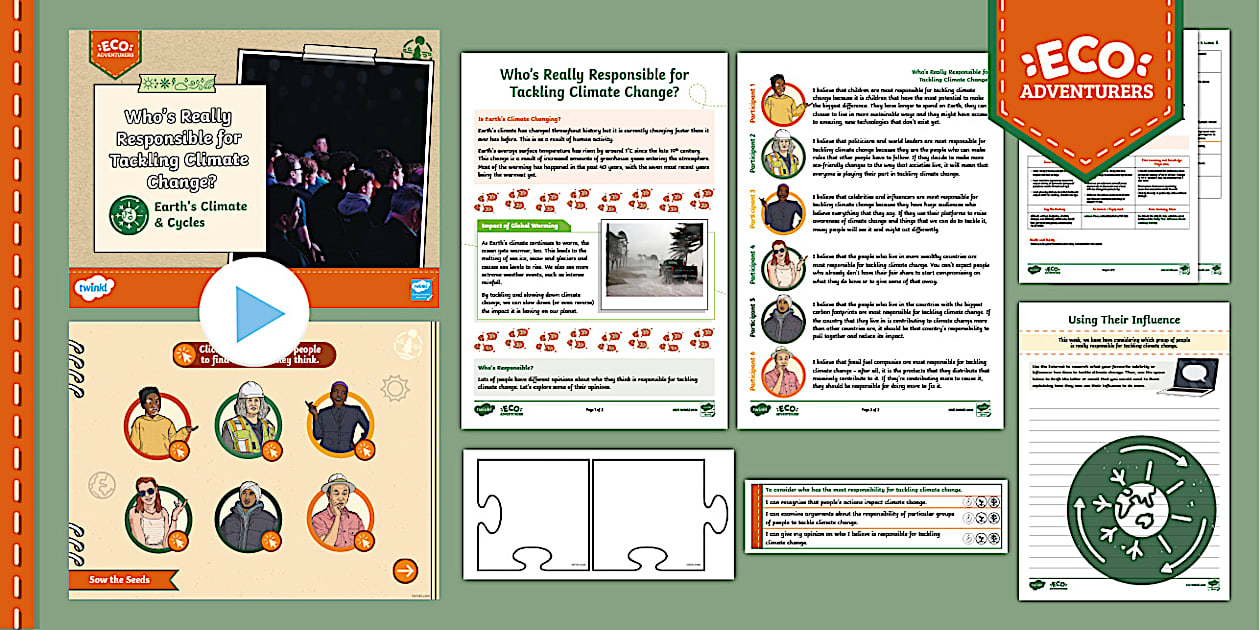 Year 6 Earth's Climate & Cycles: Lesson 6: Being Responsible
