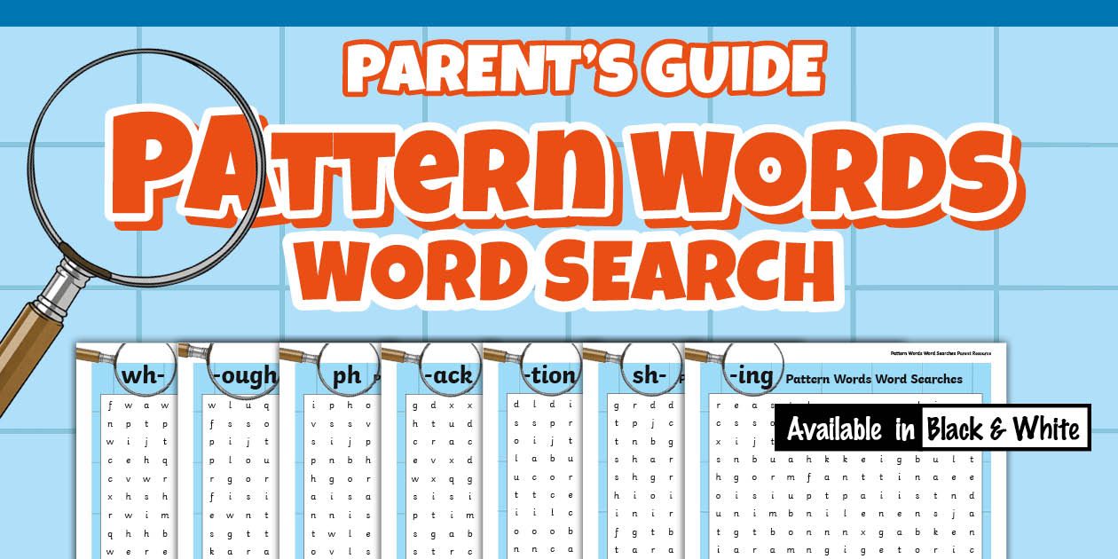 Pattern Words Word Searches – Parent Resource