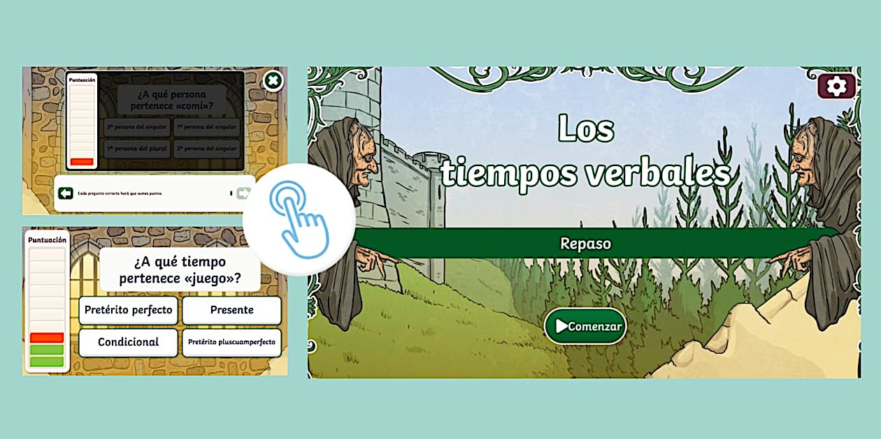 Juego interactivo: Repaso de los tiempos verbales - Twinkl