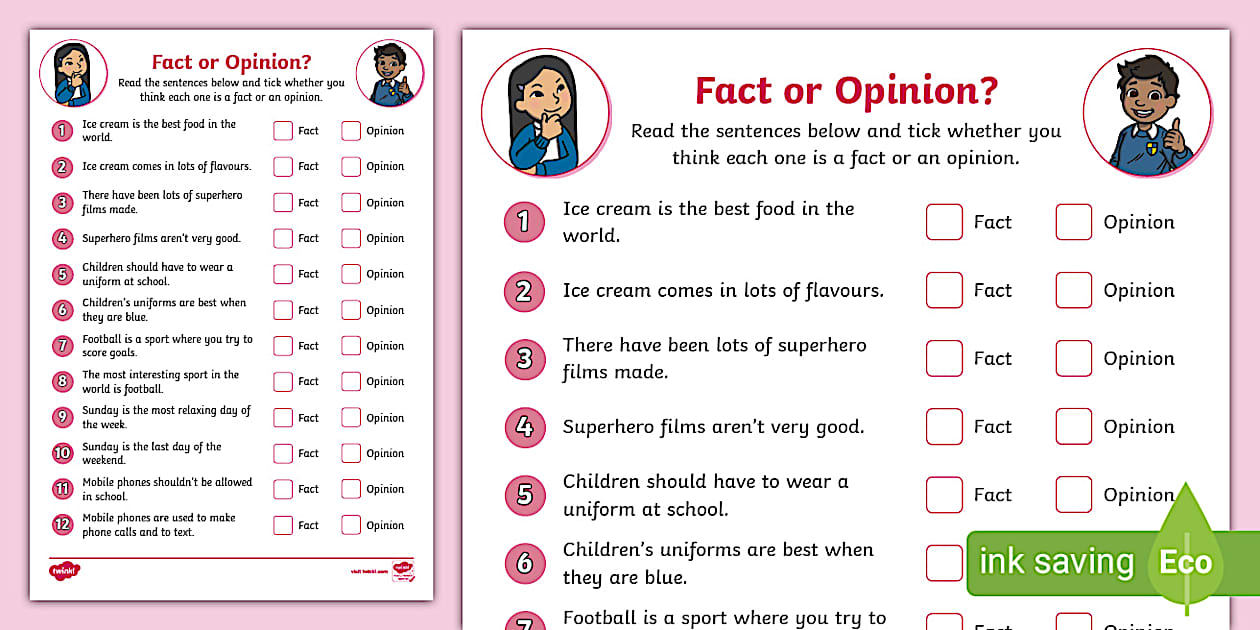 Fact or Opinion? Paper Quiz (Hecho por educadores) - Twinkl