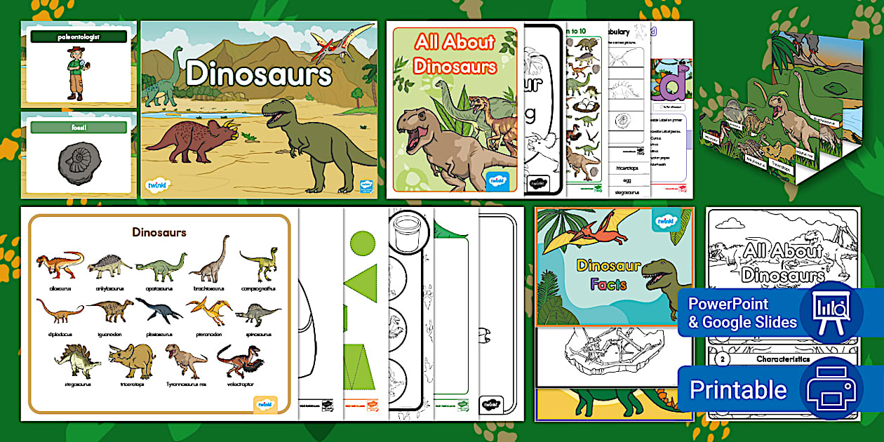 Dinosaur Worksheets PDF Pack for Kids | Twinkl USA - Twinkl