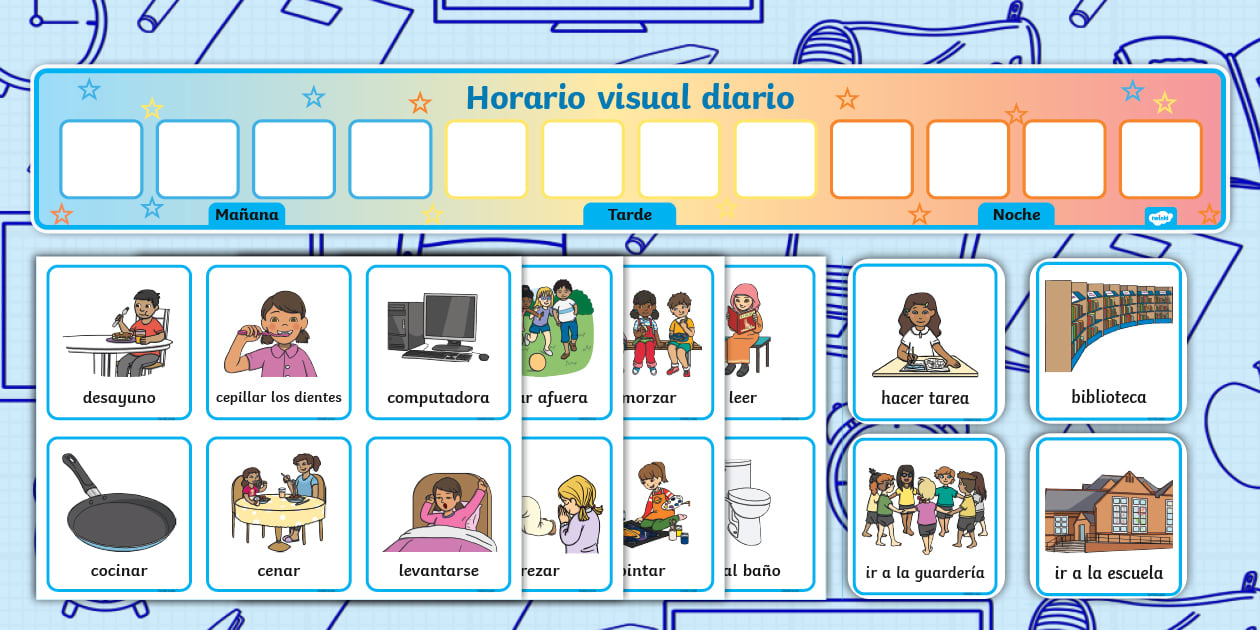 Horario visual para casa (Teacher-Made) - Twinkl