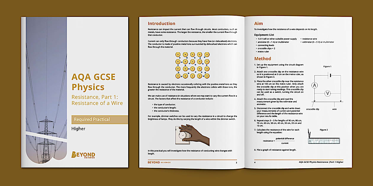 GCSE Required Practical: Resistance of a Wire Booklet