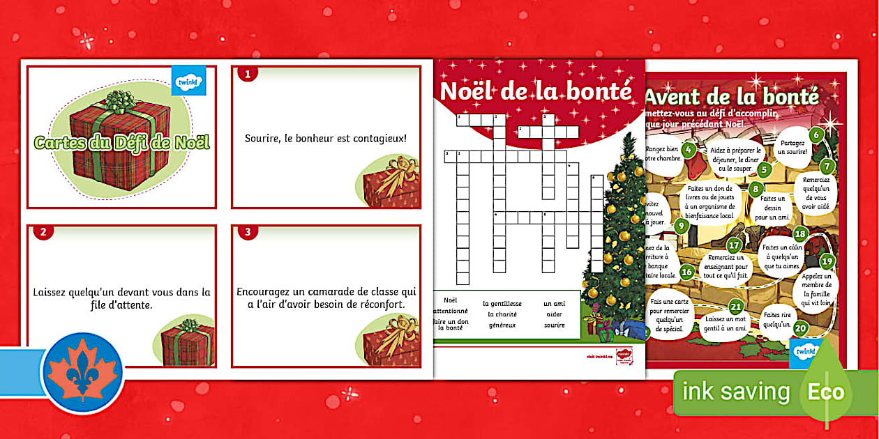 Kind Christmas Activity Pack | French Christmas Activities