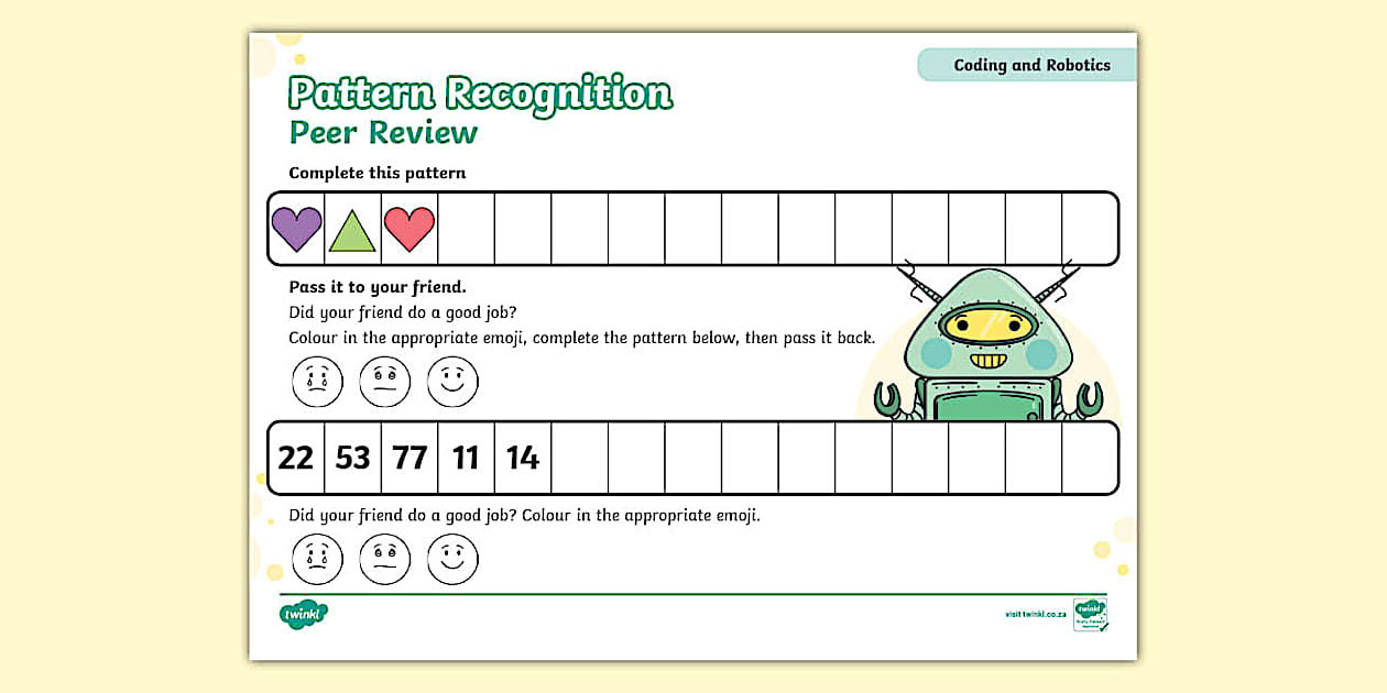 Robotics and Coding: Pattern Recognition - Peer Review 3x5