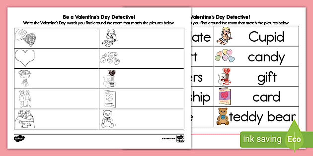 Valentine's Day Write the Room Worksheet | Twinkl USA