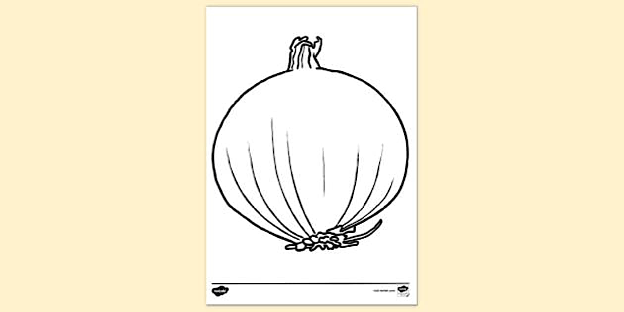 Onion Colouring Page - Primary Resources (teacher made)