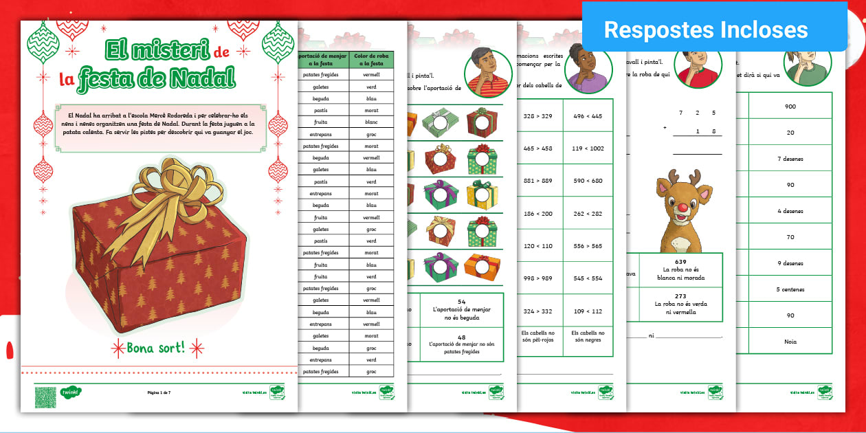 Joc de detectius STEM: El misteri de la festa de Nadal - Català