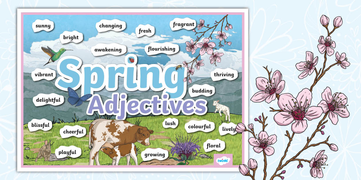 Intermediate Phase - English HL/FAL - Spring Adjectives Poster (CAPS ...