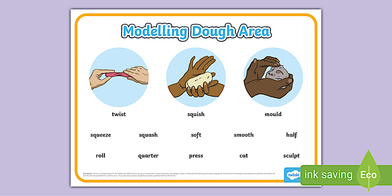Modelling Dough Area Word Mat (teacher made) - Twinkl