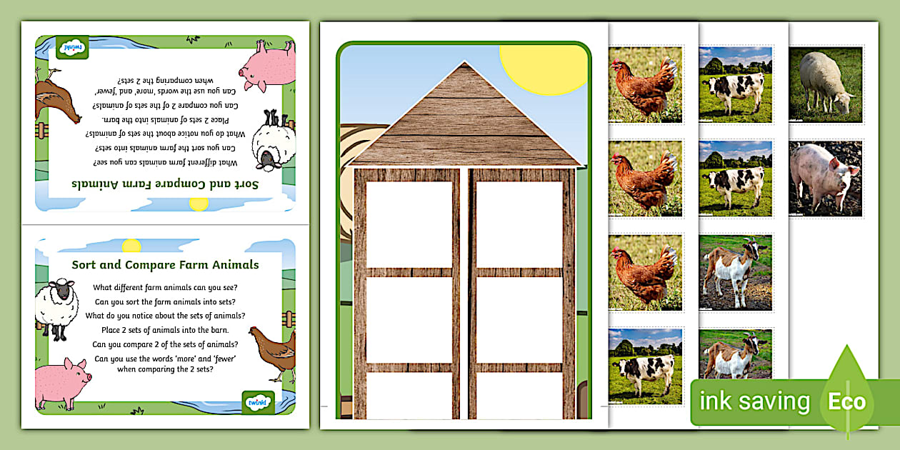 👉 Sort and Compare Farm Animals Activity | Twinkl