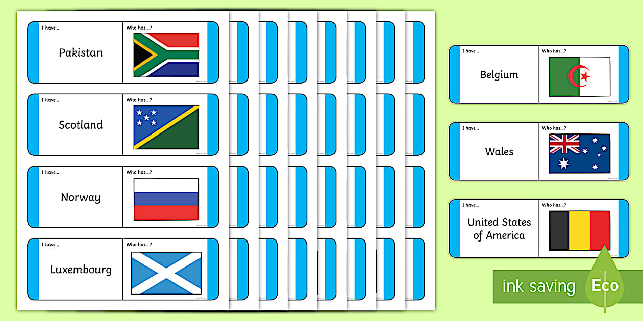 Flags of the World Loop Cards (teacher made) - Twinkl
