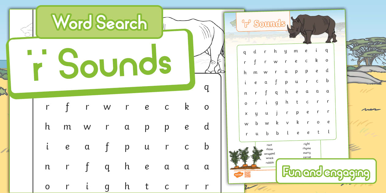 'r' Sounds Word Search