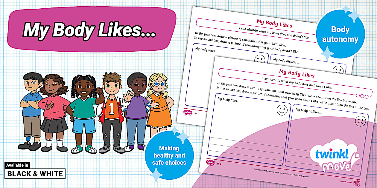 Likes and Dislikes - My Body Choices Activity Sheet