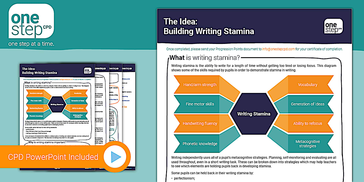 Building Writing Stamina | Literacy | OneStep CPD | Twinkl