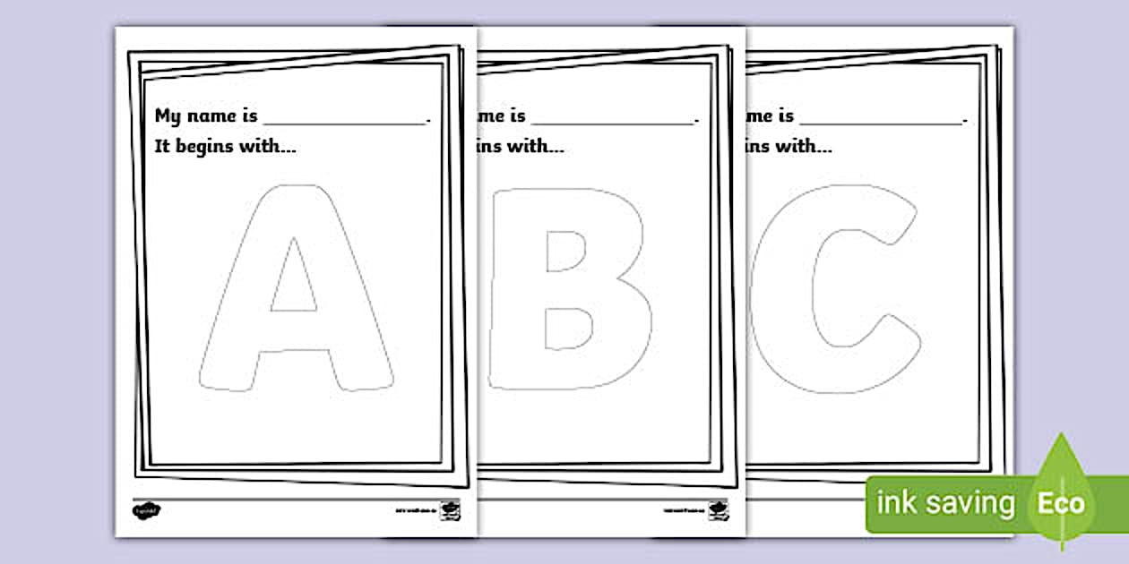 My Name Begins With... Worksheet (professor feito) - Twinkl