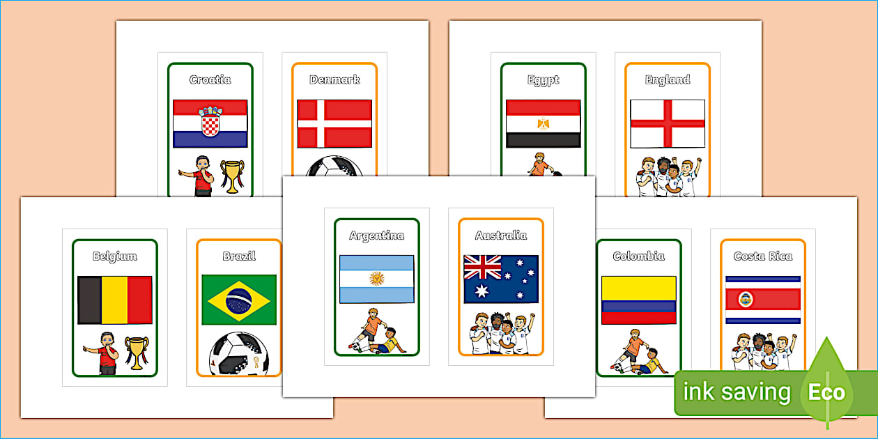 Cursive World Cup Flags IKEA Tolsby/Fiestad Frame - Twinkl