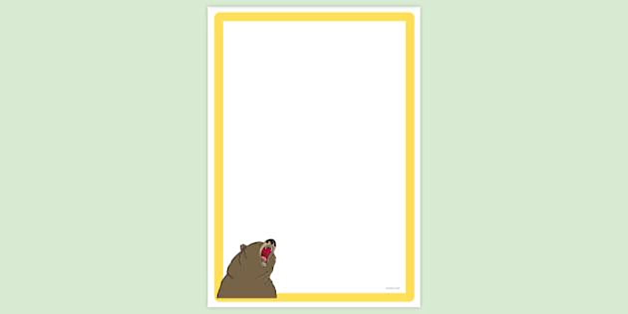 Bear Roaring Page Border | Page Borders | Twinkl - Twinkl
