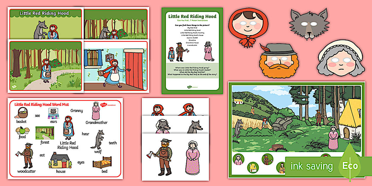 Little Red Riding Hood - Listen and Retell Oral Language Activity Pack