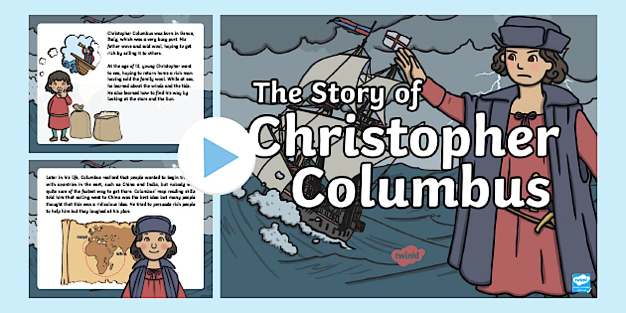 The Story Of Christopher Columbus PowerPoint for Kids