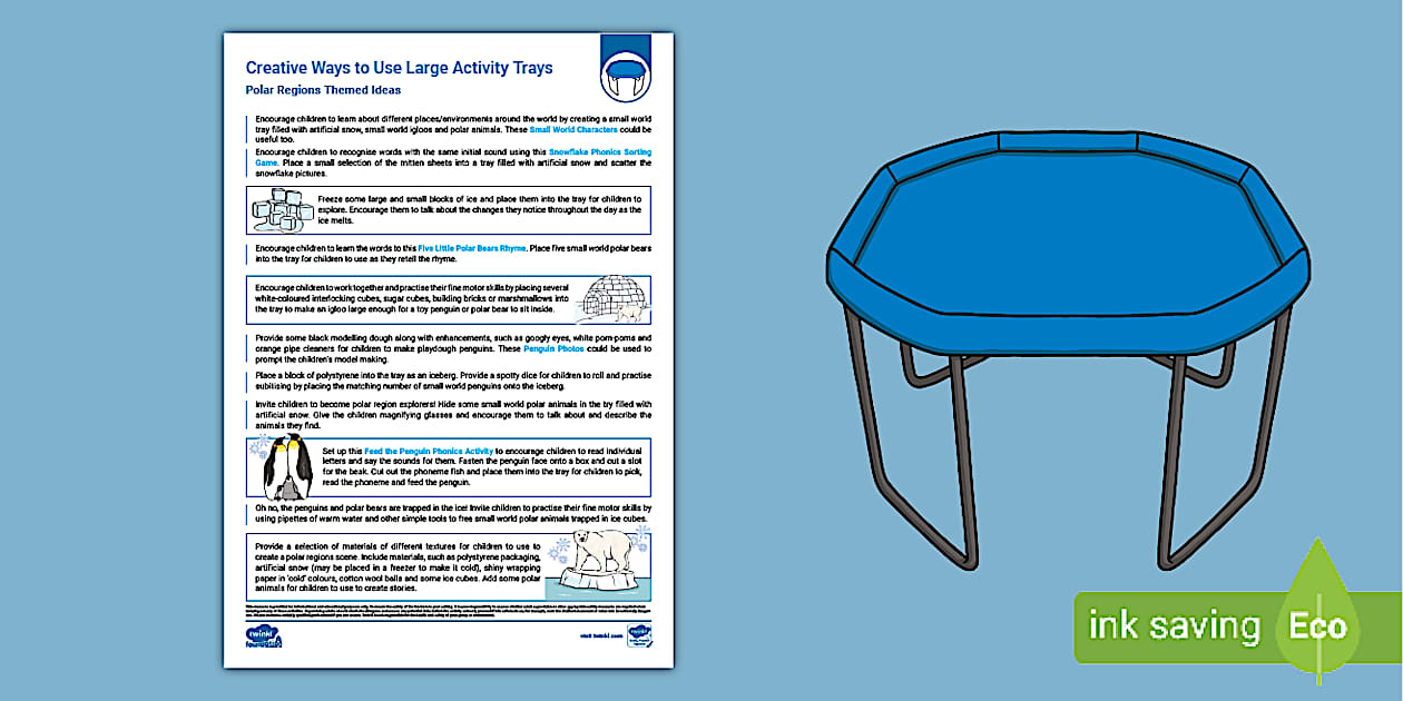 EYFS Activity Tray Polar Region Themed Ideas (teacher made)