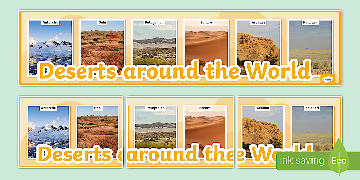 Deserts around the World Photo Display Banner (Teacher-Made)