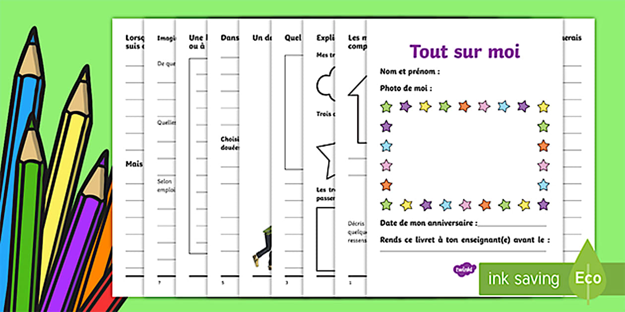 Livret de rentrée : Tout sur moi (teacher made) - Twinkl