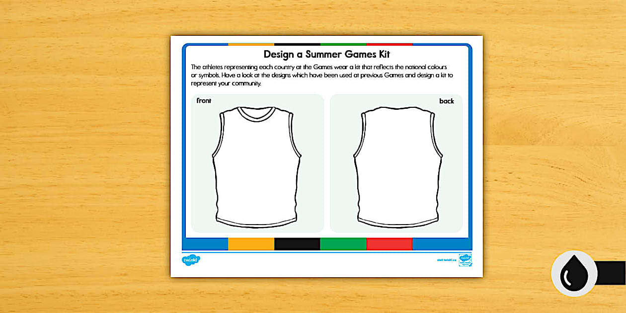 Design a Summer Games Athlete Shirt (teacher made) - Twinkl