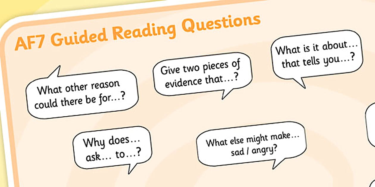 AF7 Guided Reading Question Mat (teacher made) - Twinkl