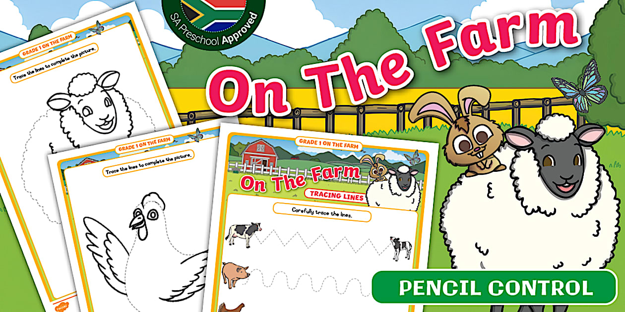 On the Farm- Farm Tracing Lines-Worksheet