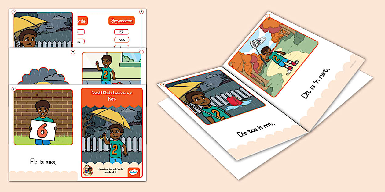 Graad 1 Klanke Leesboek e, n (teacher made) - Twinkl