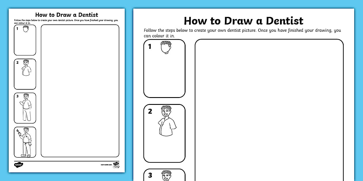Drawing of a Dentist: How to Draw Activity (Teacher-Made)